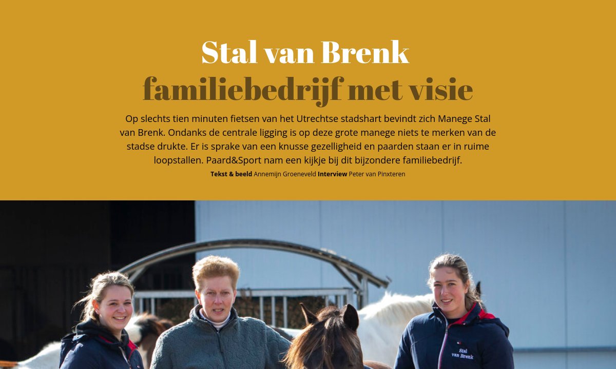 Stal van Brenk - editie 1 2025